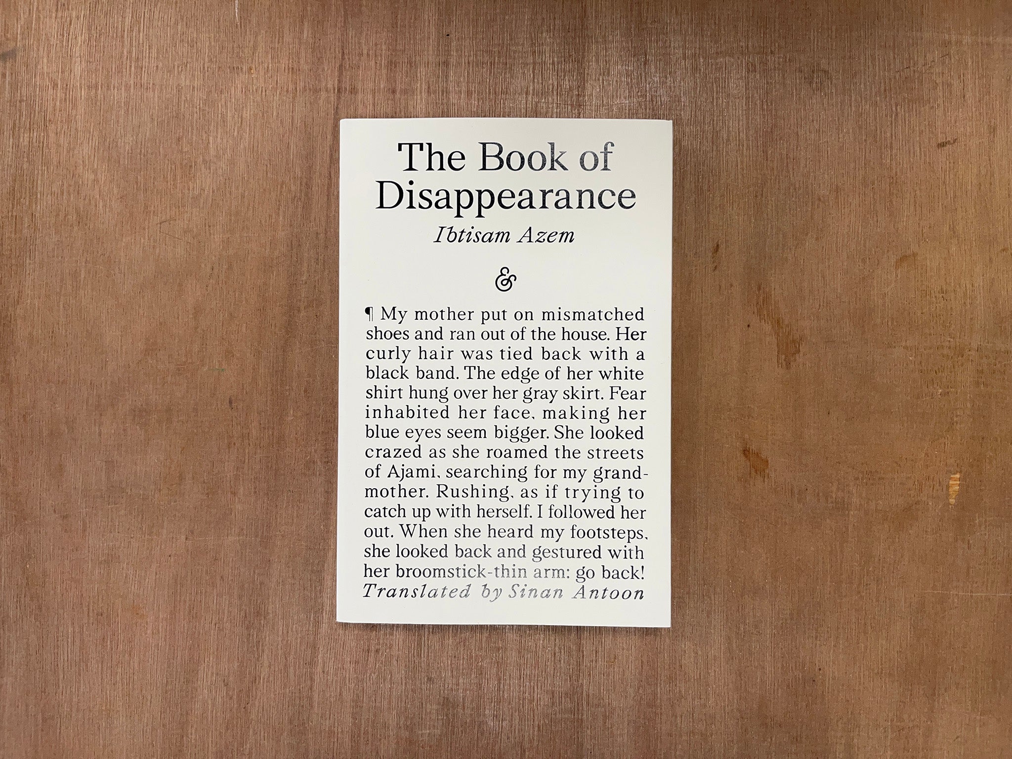 THE BOOK OF DISAPPEARANCE by Ibtisam Azem – Good Press — good books & more