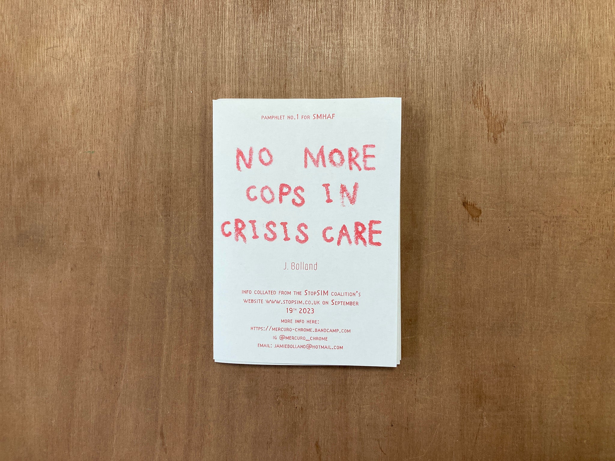 NO MORE COPS IN CRISIS CARE by J. Bolland – Good Press — good books & more
