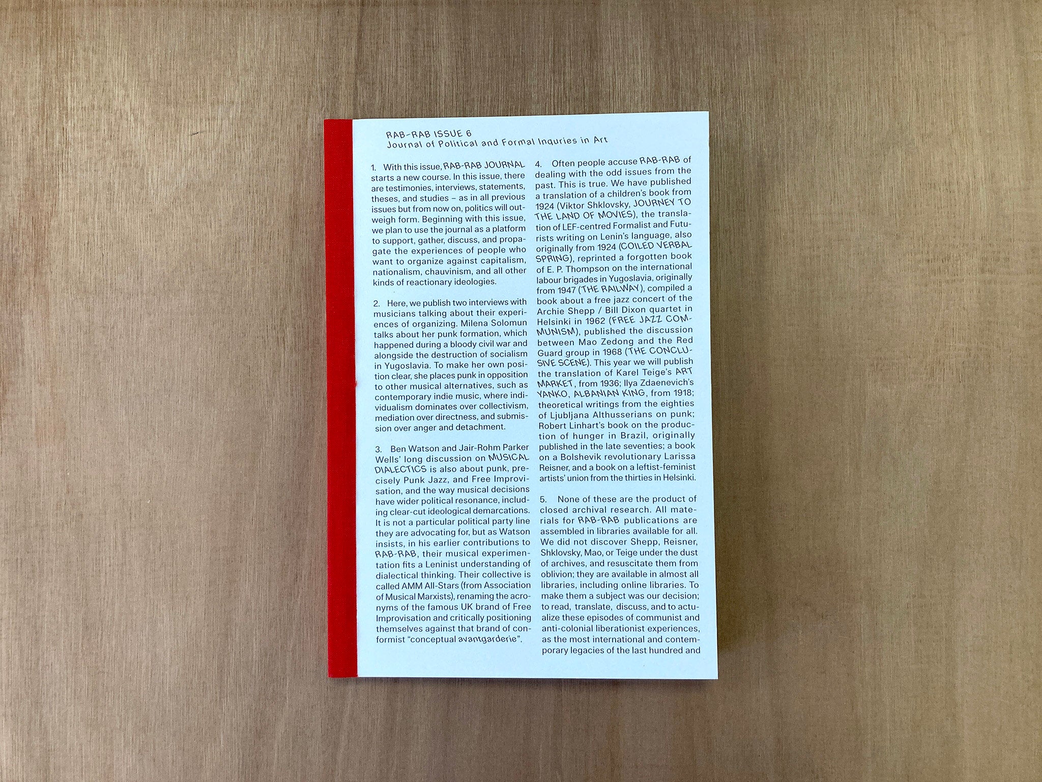 RAB-RAB JOURNAL ISSUE #06 – Good Press — good books & more