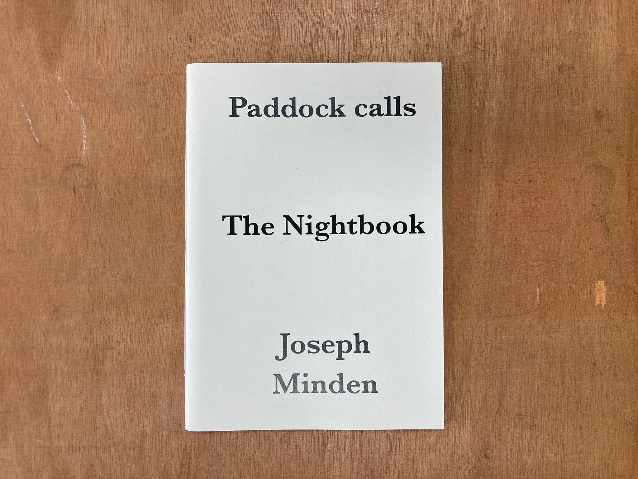 PADDOCK CALLS: THE NIGHTBOOK by Joseph Minden – Good Press — good books ...