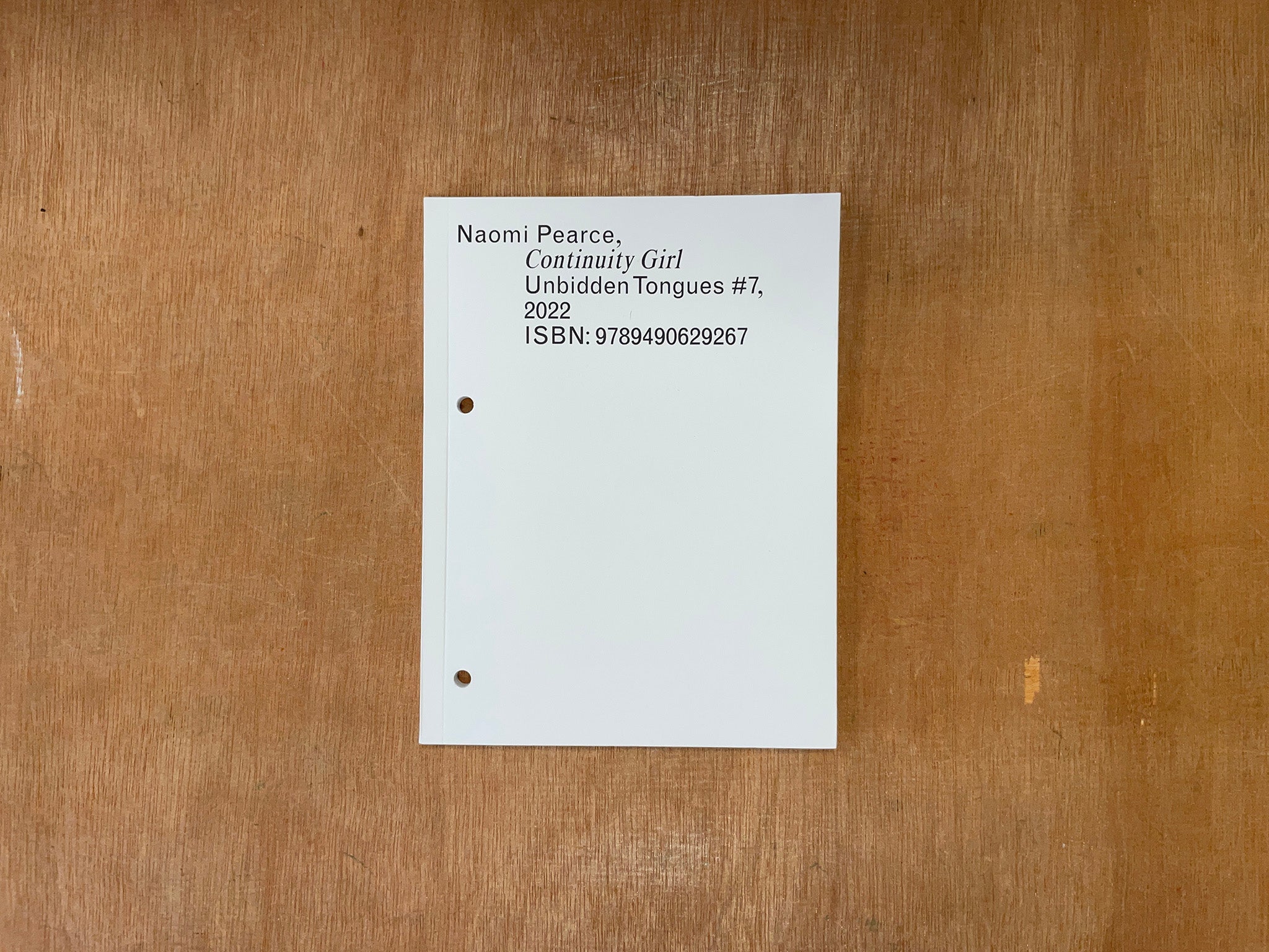 CONTINUITY GIRL by Naomi Pearce – Good Press — good books & more