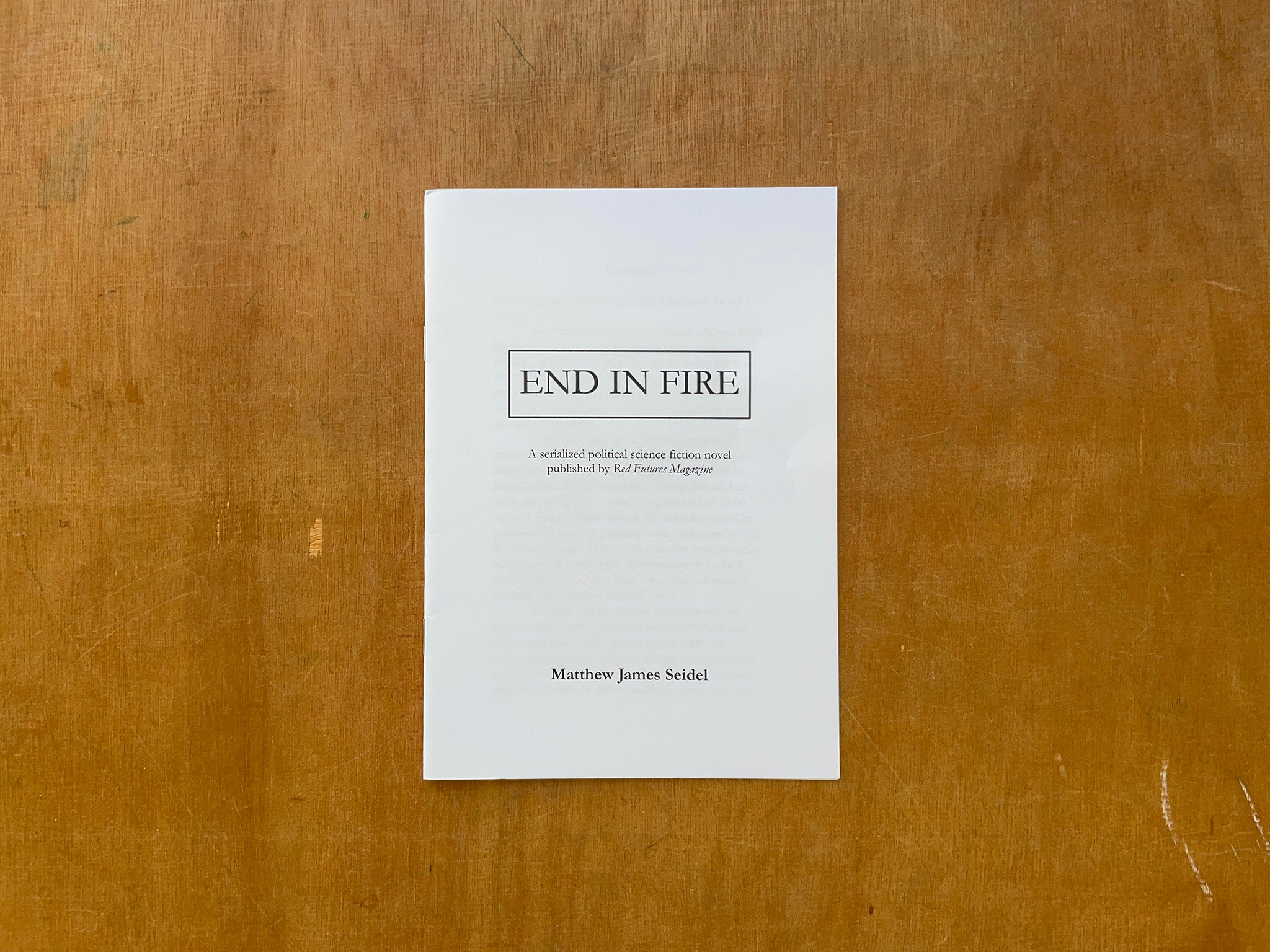 END IN FIRE by Matthew James Seidel – Good Press — good books & more